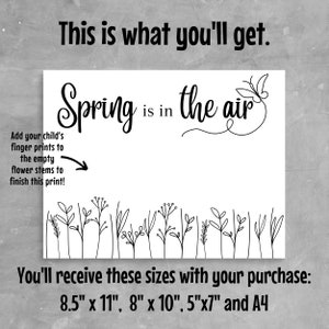 Preschool Craft, Kids Spring is in the Air Fingerprint Art ...