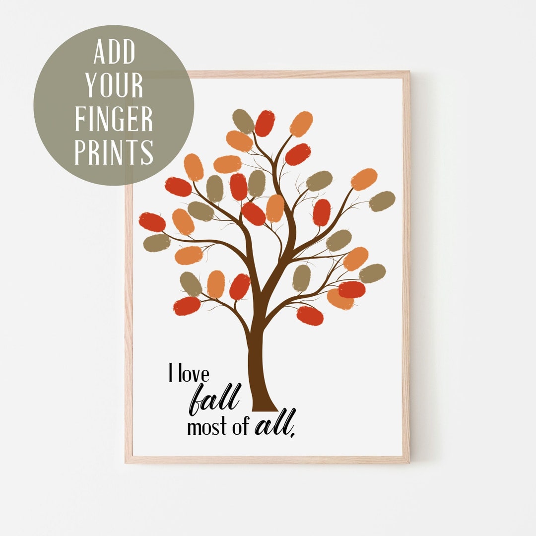 Fall Kid Craft, Handprint Tree Art, Personalized Gift, Handprint ...