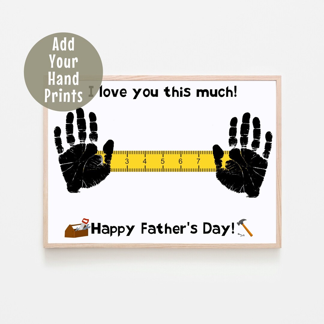 Best Dad Ever, Father's Day Handprint Keepsake Art, Gift for Dad ...