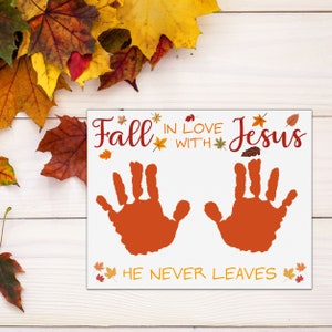 Fall Preschool Craft, Christian Activity, Handprint Keepsake, Toddler ...