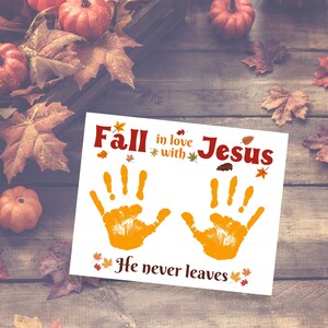 Fall Preschool Craft, Christian Activity, Handprint Keepsake, Toddler ...