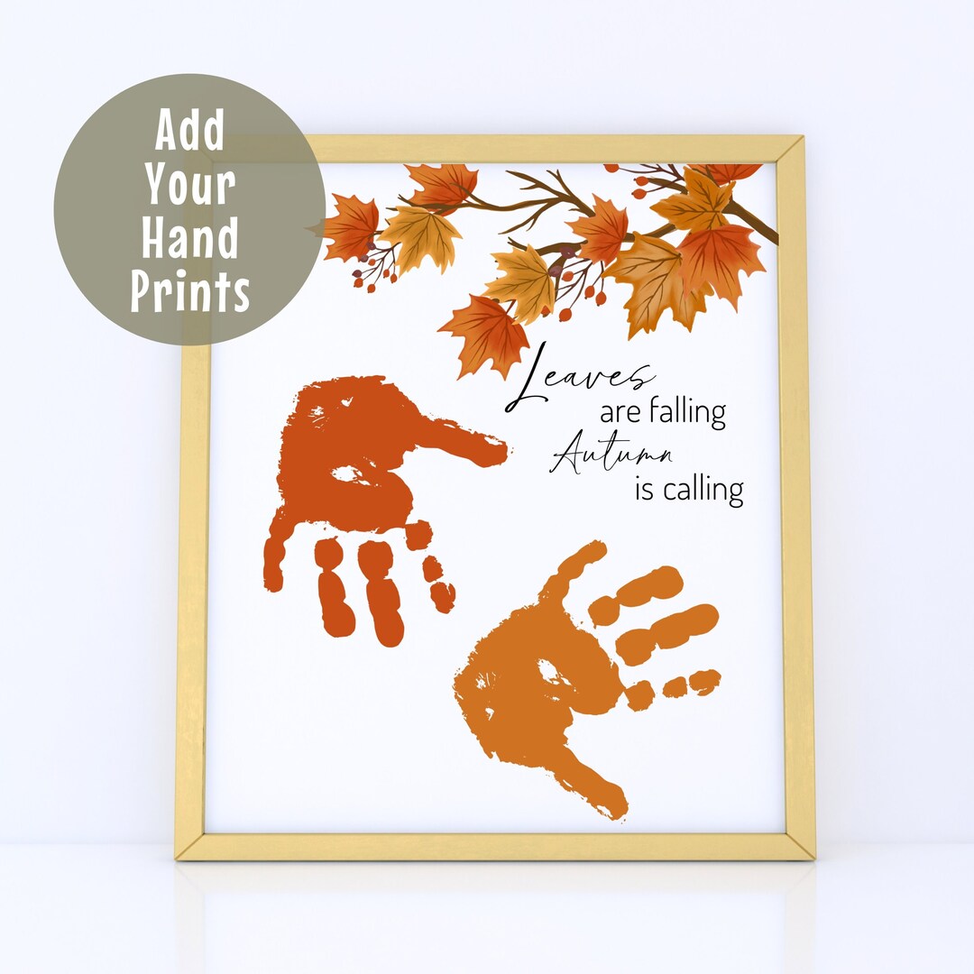 Fall Preschool Craft, Handprint Tree Art, Personalized Gift, Handprint ...