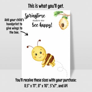 Preschool Craft, Kids Spring Handprint Art, Personalized Spring Garden ...