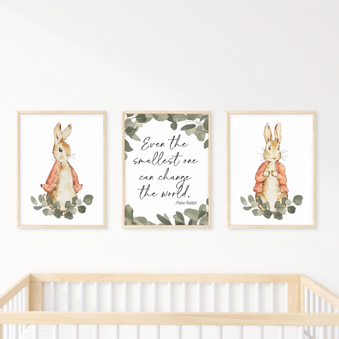 Beatrix Potter Nursery Art, PRINTABLE Beatrix Potter Prints Set of 3 ...