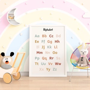 Printable Alphabet Poster, ABC Chart, Homeschool Classroom Posters ...