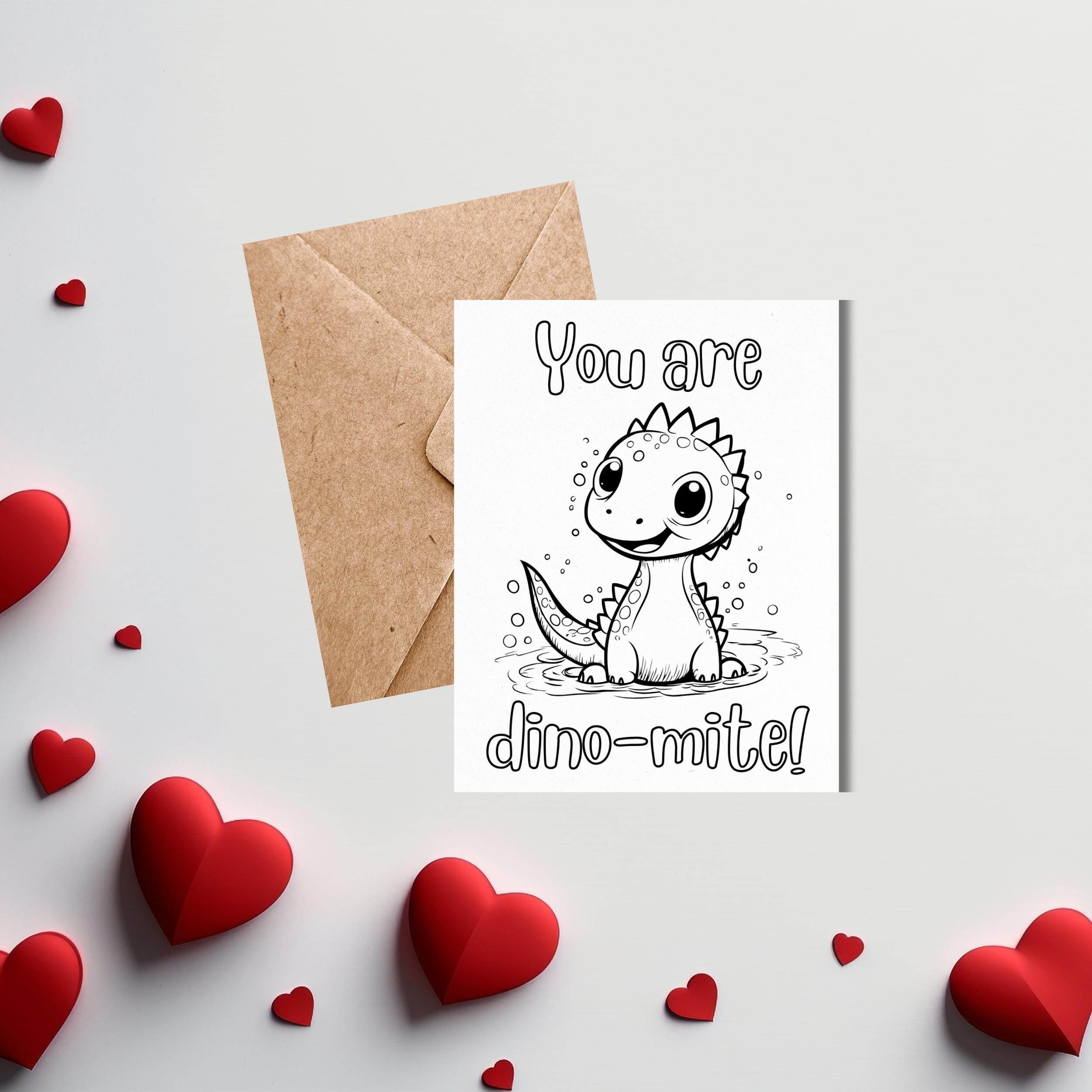 15 Printable Valentines Day Coloring Cards, Keepsake Note Cards for the ...