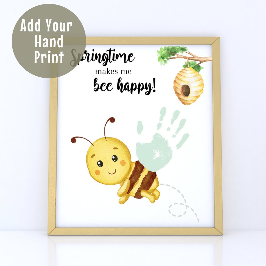 Preschool Craft, Kids Spring Handprint Art, Personalized Spring Garden ...
