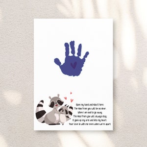 First Day of School Handprint Hand Art, the Kissing Hand Raccoon, Back ...