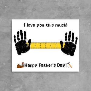 Best Dad Ever, Father's Day Handprint Keepsake Art, Gift for Dad ...