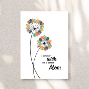 Mother's Day Fingerprint Art, Gift for Mom, Mother's Day Craft ...