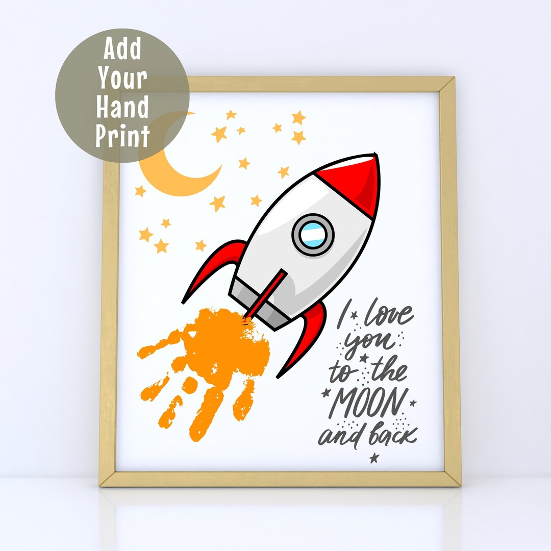 Valentines Day Preschool Craft, Kids Valentines, Handprint Rocket Art ...