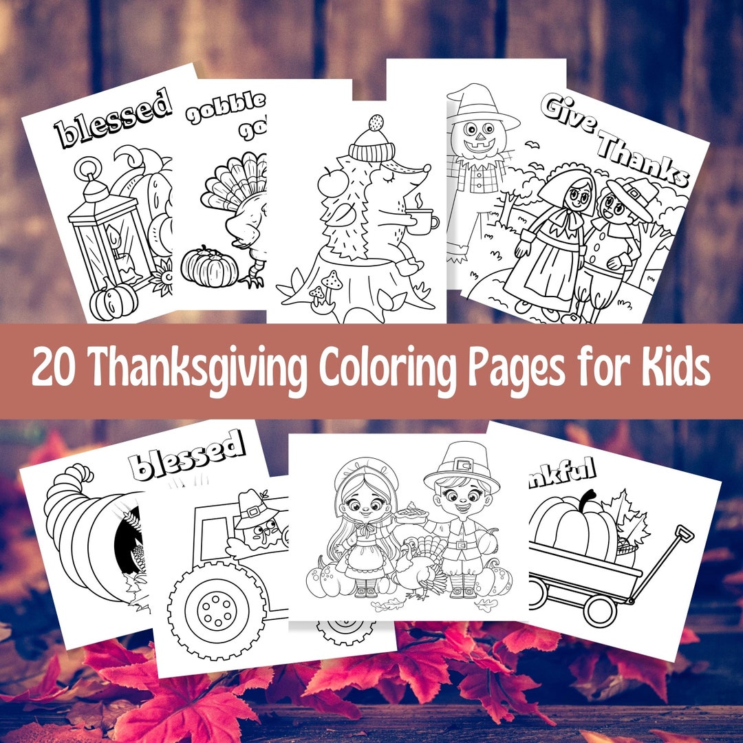 20 Autumn Thanksgiving Fall Printable Coloring Pages for Kids Toddlers ...