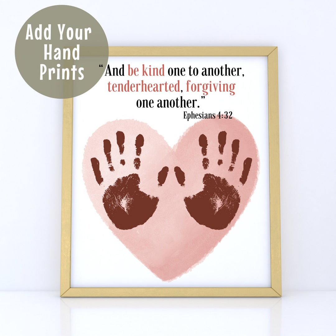 Be Kind to One Another Preschool Craft, Christian Handprint Art ...