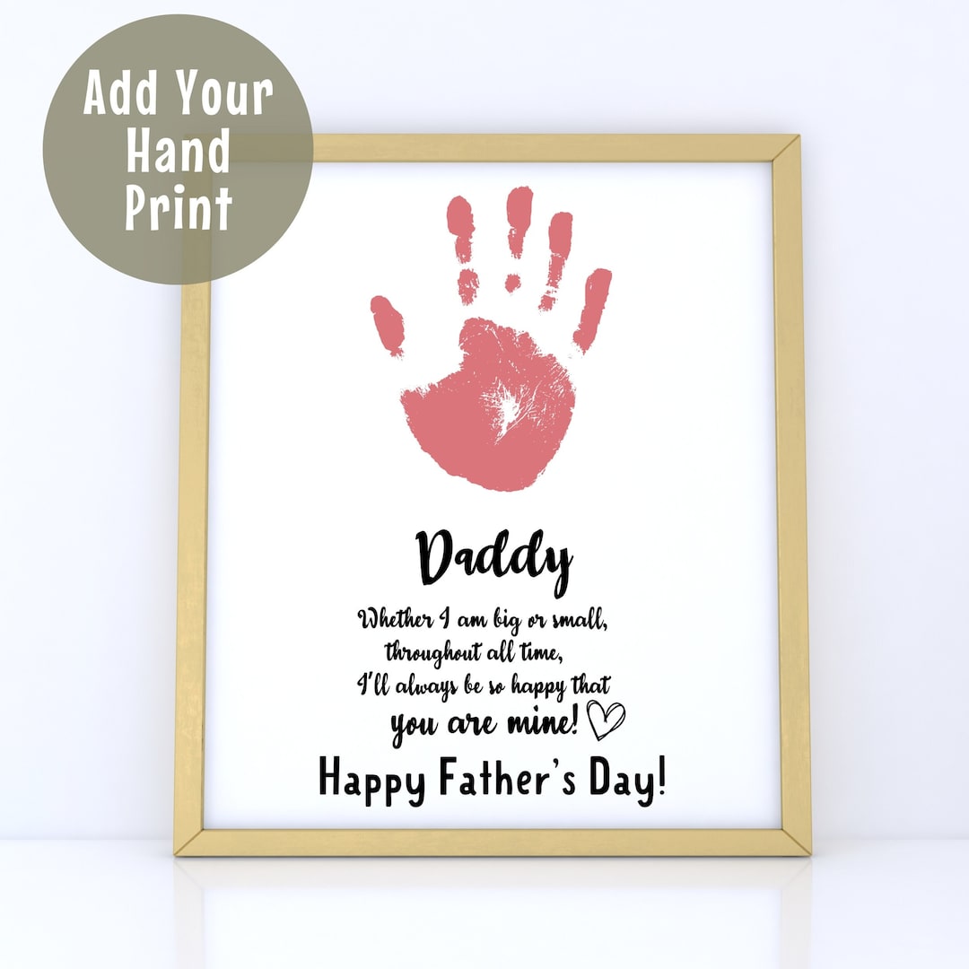 Father's Day Handprint Keepsake Art, Gift for Dad, Father's Day Craft ...
