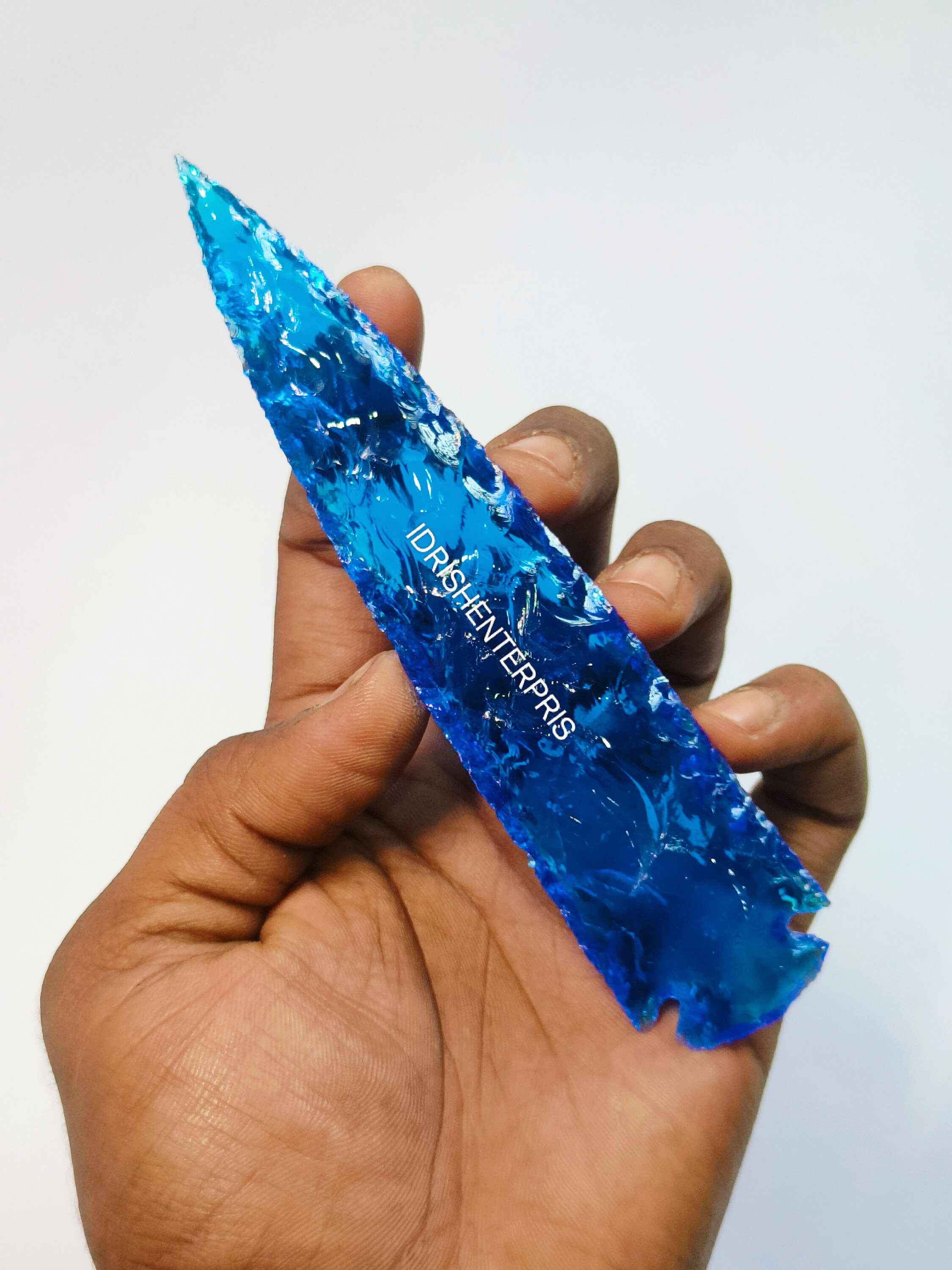 Amazing Rare Blue Glass Arrow Heads Stone Arrow Gamestone Arrow Head ...