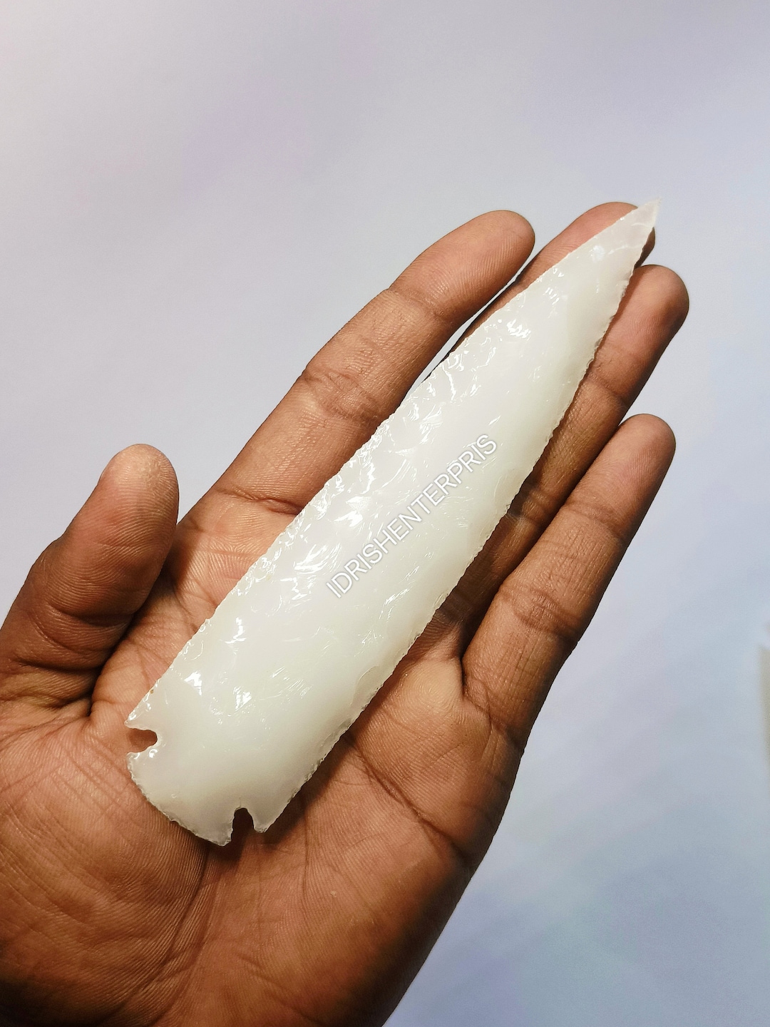 Handmade White Jade Glass Arrowhead – Crystal Healing Decor, 6 Inch - Etsy