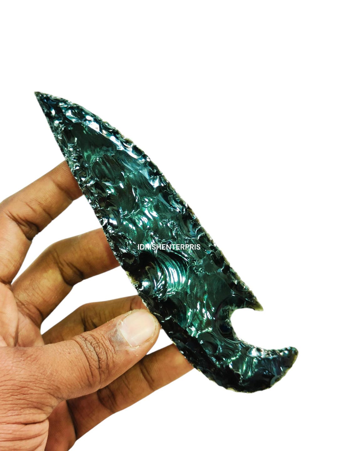 Hand Knapped Black Obsidian Athame, Stone Knife, 5.5-6" - Etsy