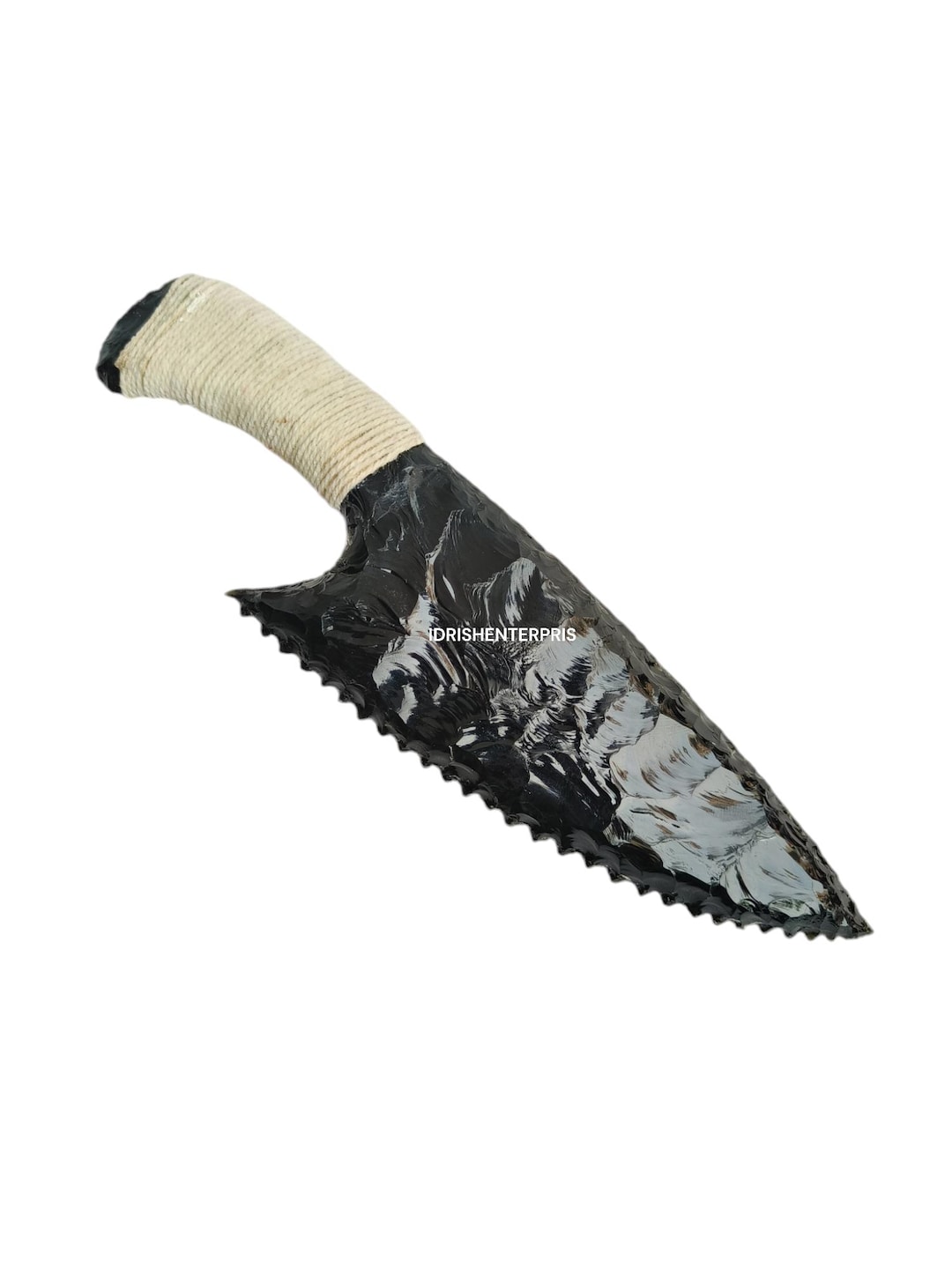 Obsidian Lava Blade Athame, White Thread Knife, 10" Inches - Etsy