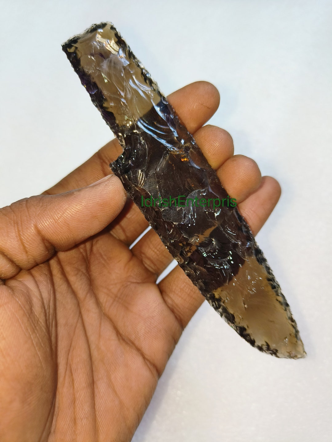 Beautiful Smoky Quartz Glass Knife Hand Knapped Crystal Knives Stone ...