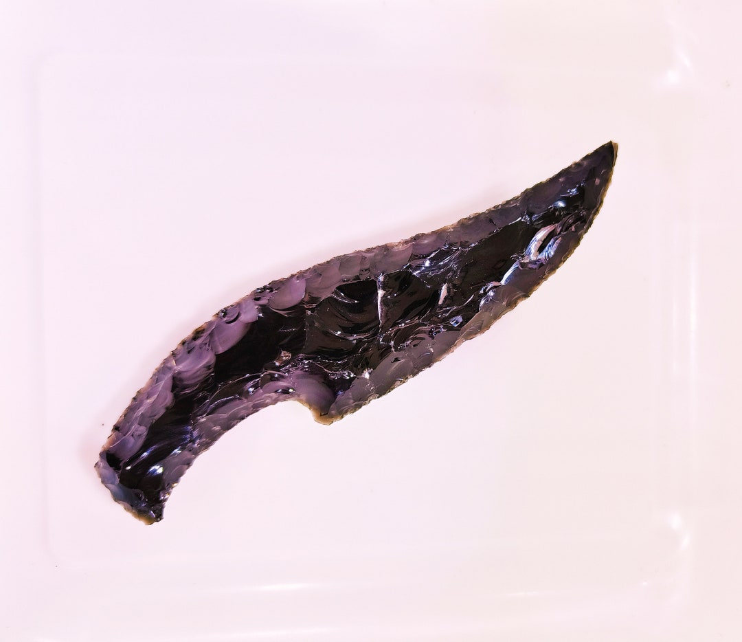 Beautiful Black Obsidian Athame Obsidian Knife, Handmade Stone Knife ...