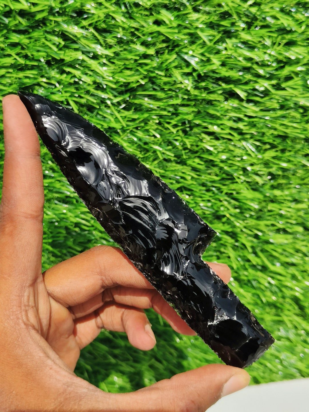 Black Obsidian Athame Obsidian Knife Man Handmade Knife Gemstone Lava ...