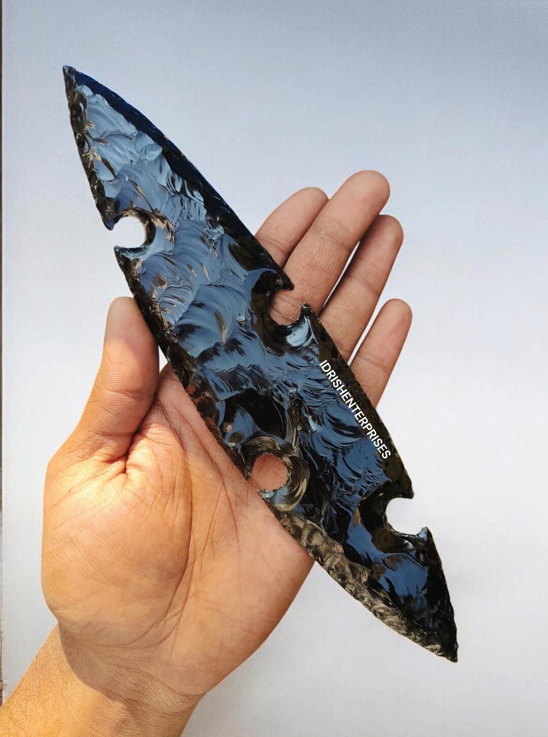 10"obsidian Spearheads Leaf Points,obsidian Arrowhead,handcrafted Arrow ...