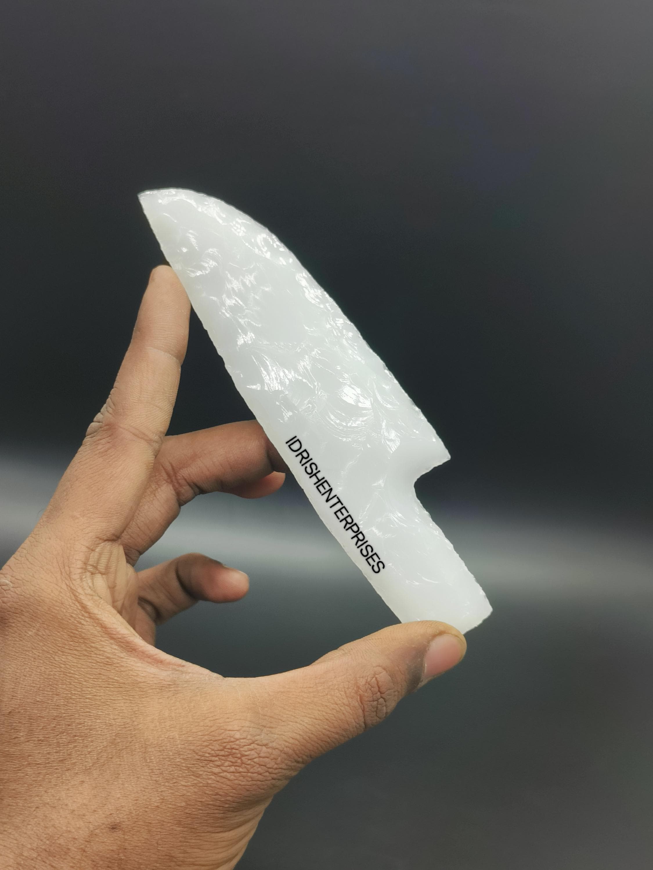 White Jade Glass Knife,hand Knapped,crystal Flint Knives, Crystal ...