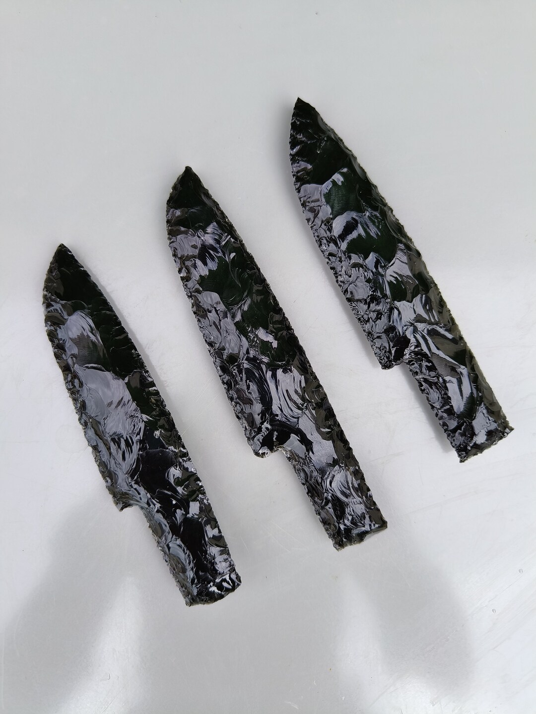 Bulk 10 Pieces Black Obsidian Knife Handmade Knife Set Obsidian Athame ...