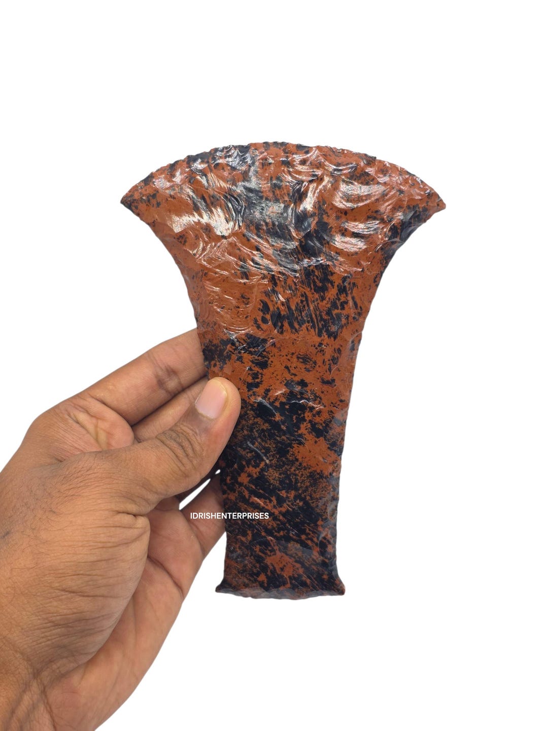 Handmade Mahogany Obsidian Axe Head: Collectible Crystal Tool (7") - Etsy
