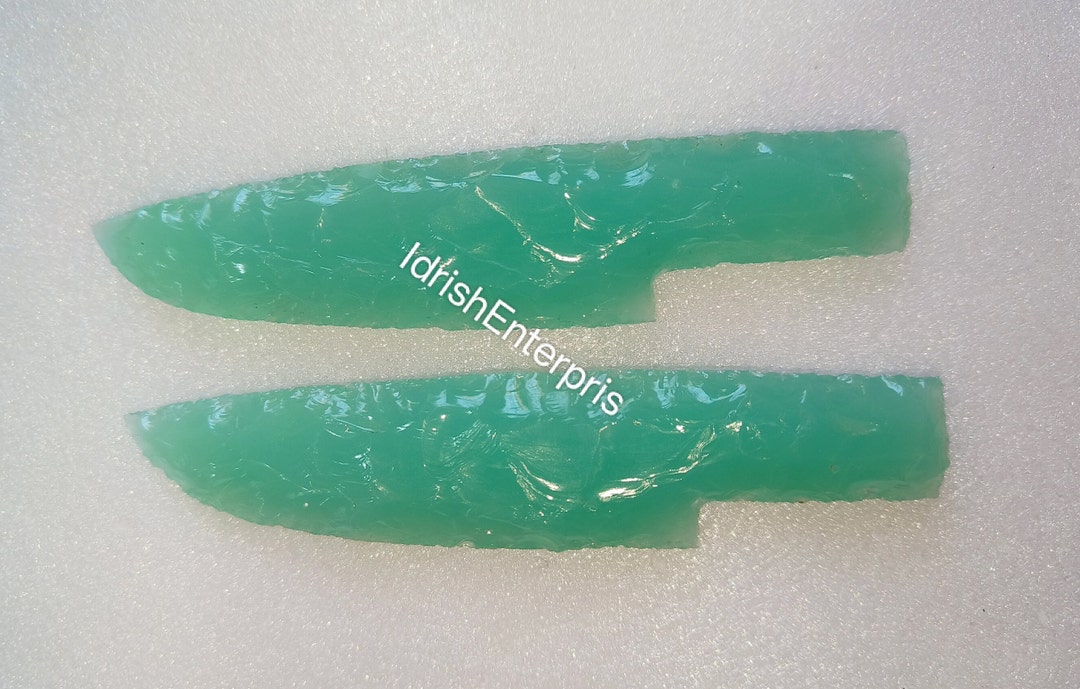 Beautiful Green Aventurine Glass Knife Hand Knapped Crystal Knives ...