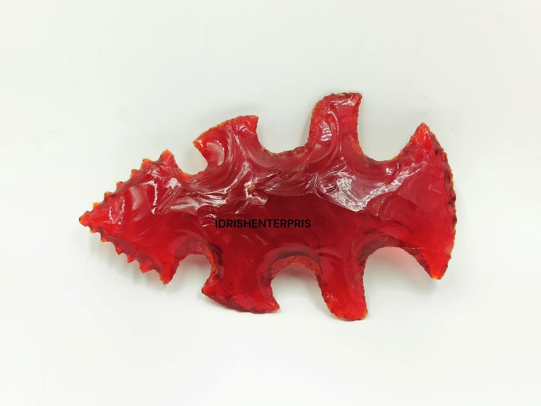 Unique Carved Red Carnelian Arrow Head,glass Crystal Arrow Head,hand ...