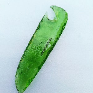 New Green Amethyst Glass Knife Hand Knapped Crystal Knives Stone Blades ...