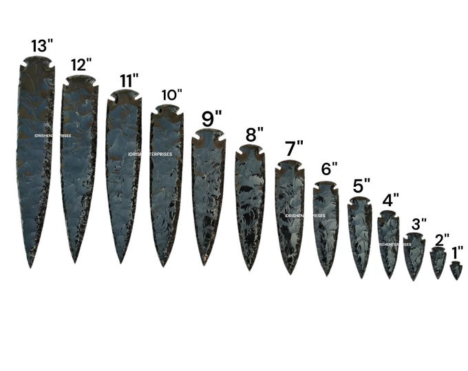 Silver Sheen Obsidian Spearhead - Premium, Hand-made Stone Tool - Etsy