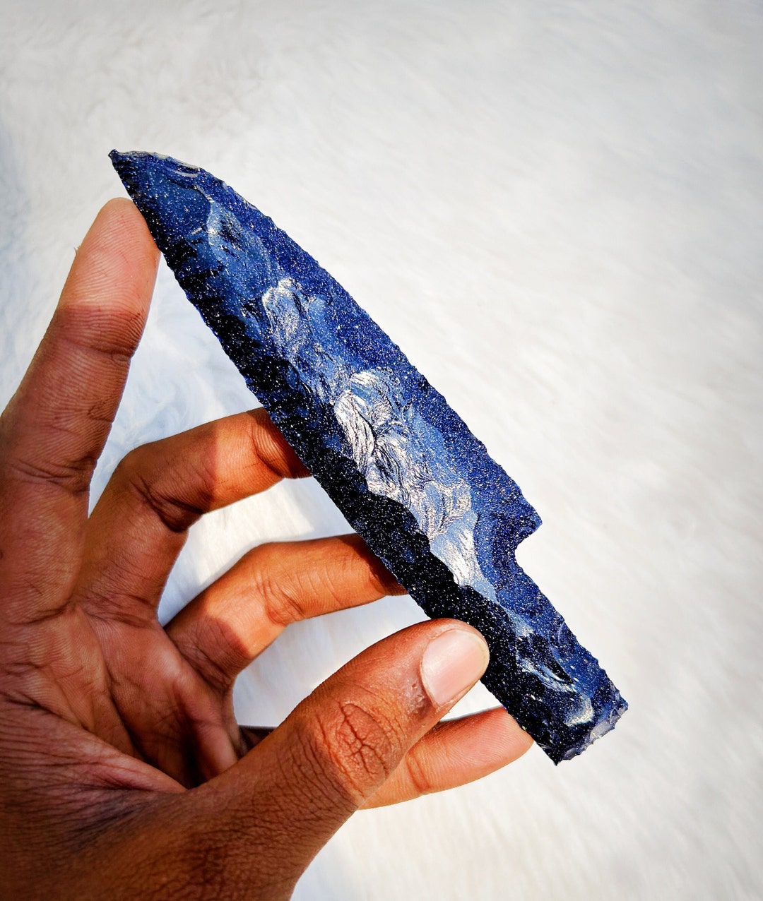 Rare Beautiful Large Blue Gold Stone Knife Hand Knapped - Etsy