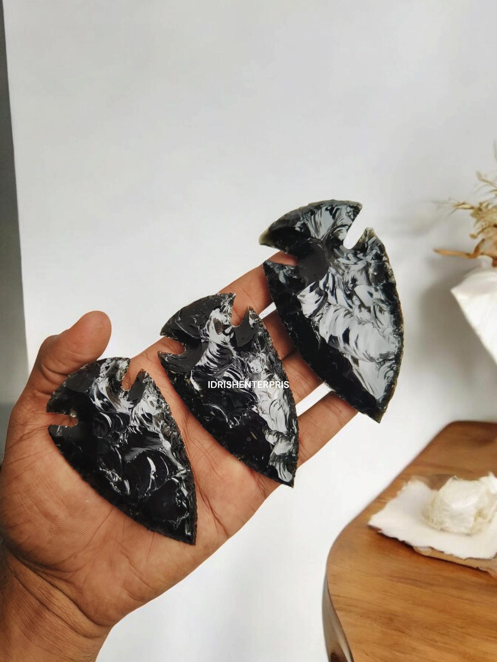 6 Obsidian Arrowheads, Handmade Knapped Crystal Arrow, 3 Inch - Etsy