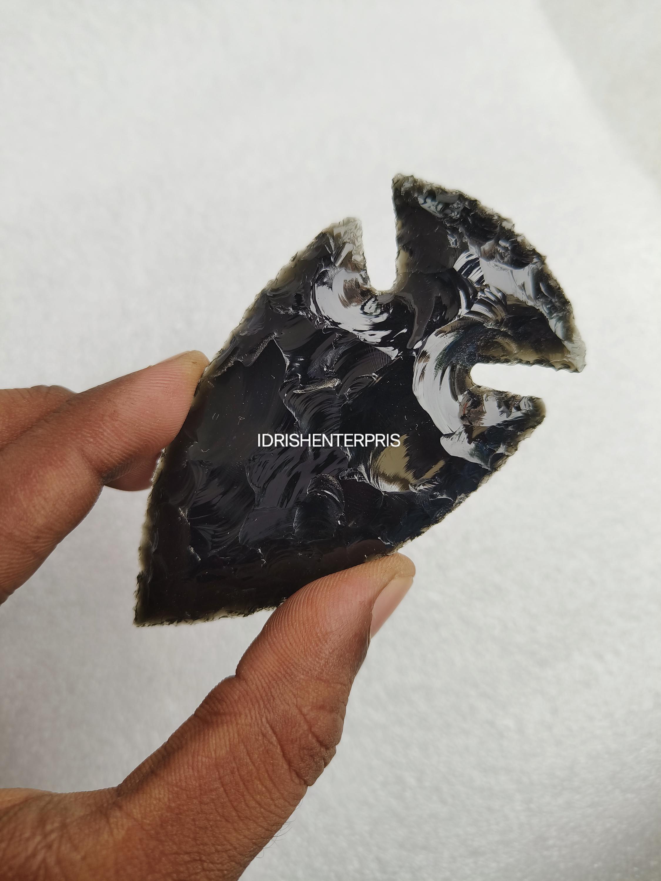 6 Obsidian Arrowheads, Handmade Knapped Crystal Arrow, 3 Inch - Etsy