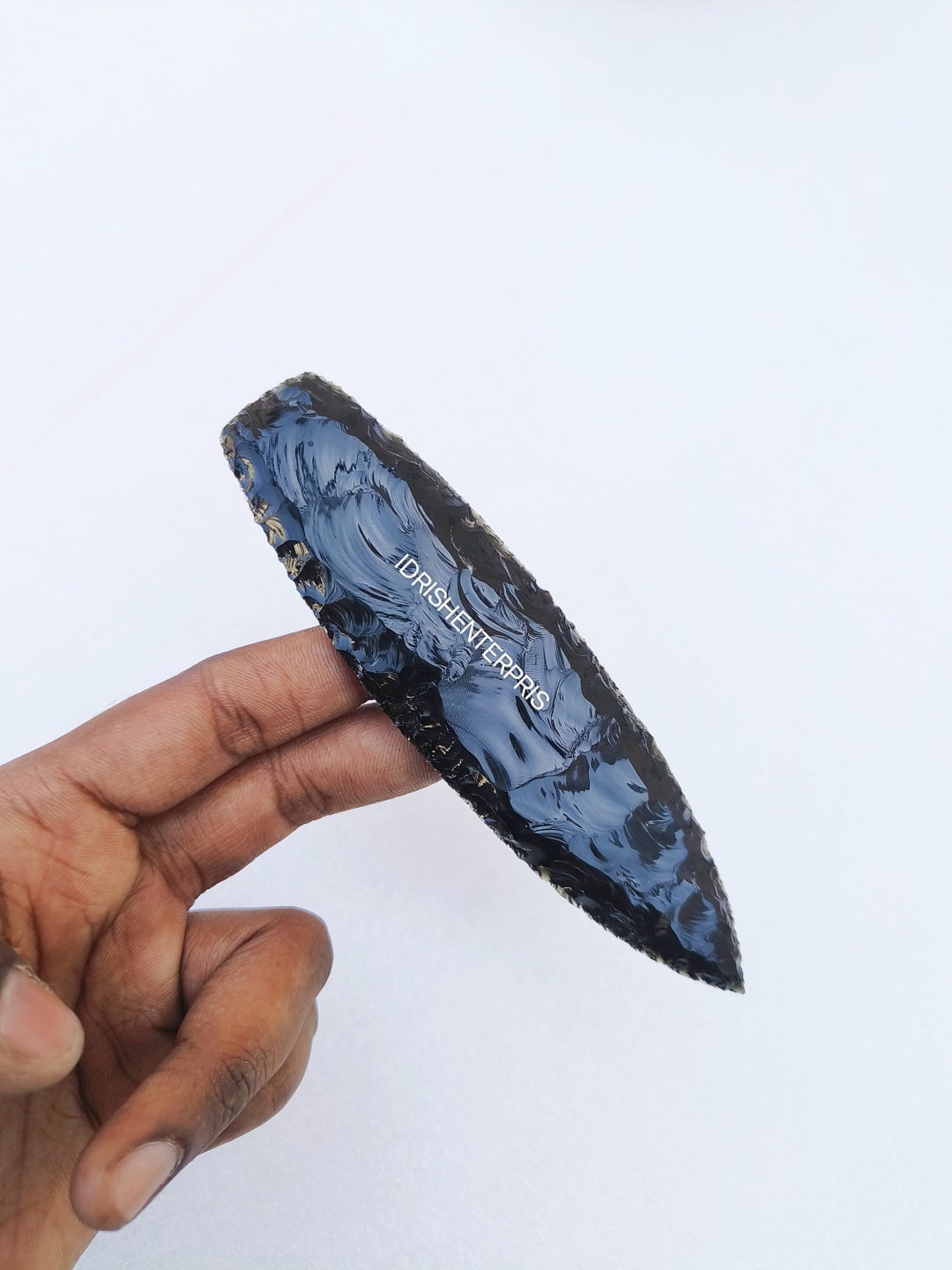 Black Obsidian Spearheads Leaf Points Obsidian Arrowheads Handmade ...
