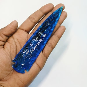 Amazing Rare Blue Glass Arrow Heads Stone Arrow Gamestone Arrow Head ...