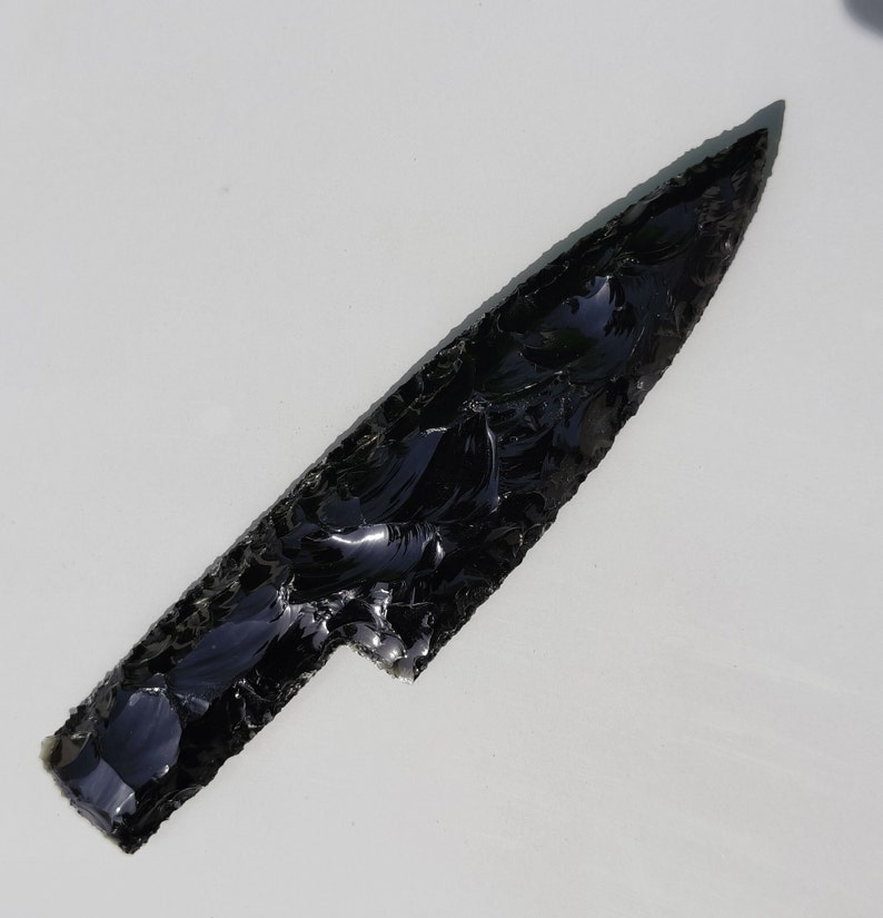 Handcrafted Obsidian Knife – Flint Knapped Volcanic Glass Blade - Etsy