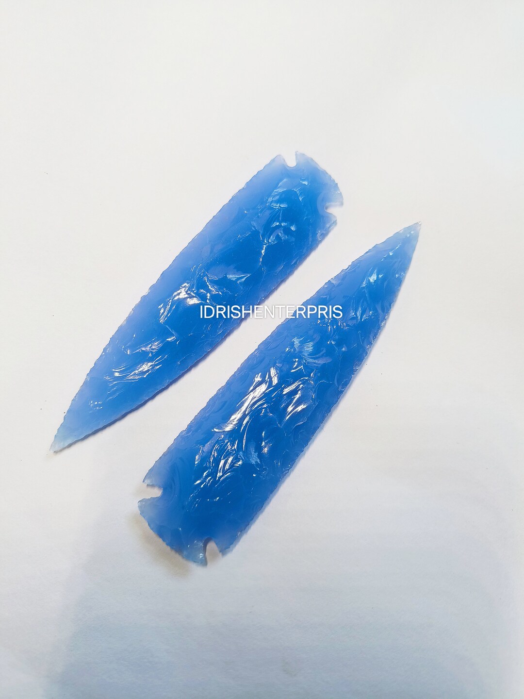 Handcrafted Blue Chalcedony Glass Arrowhead, 5.5-6 Inches - Etsy