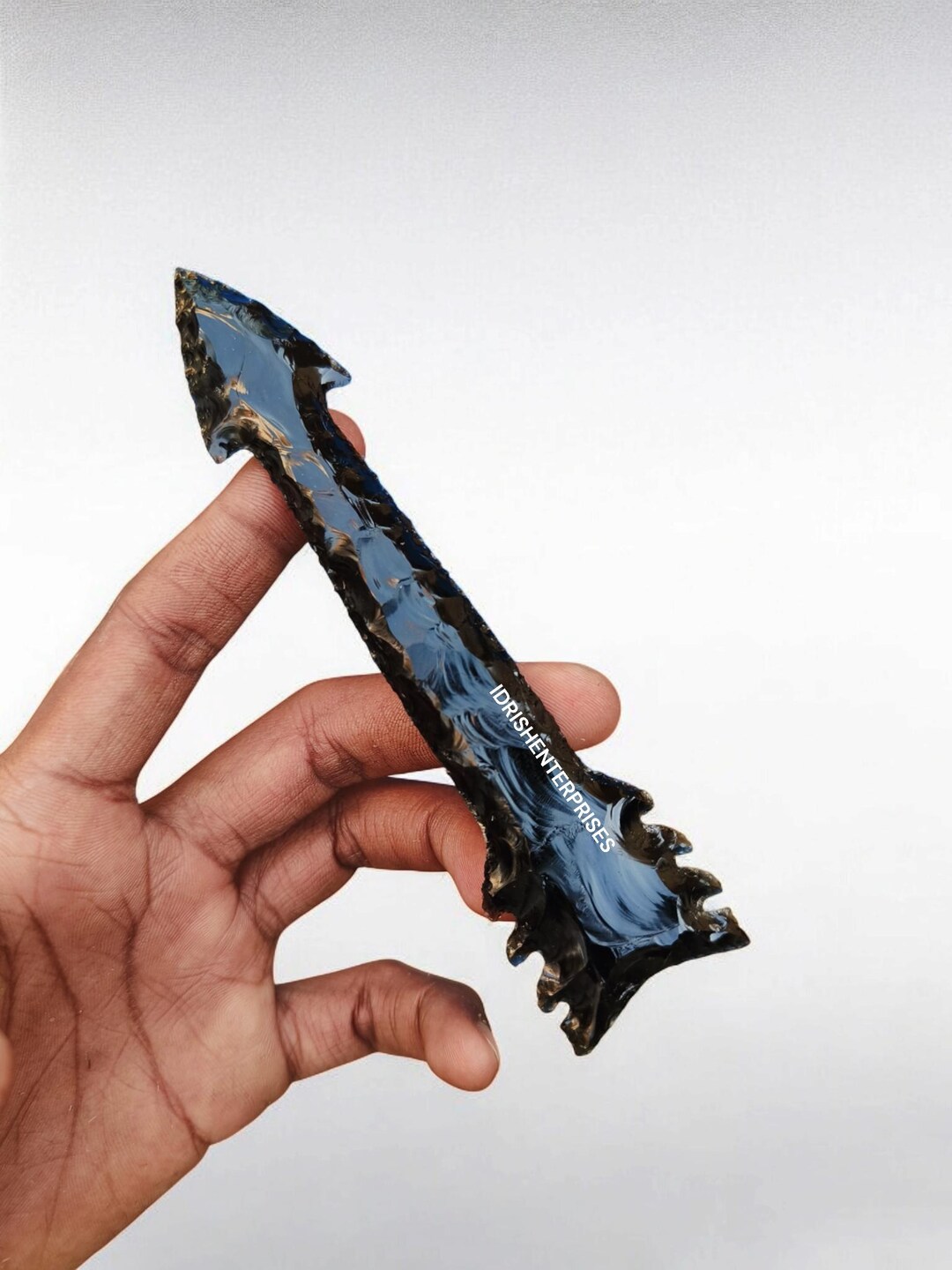 Rare Carved Obsidian Arrowhead,obsidian Arrowhead,handcrafted Crystal ...