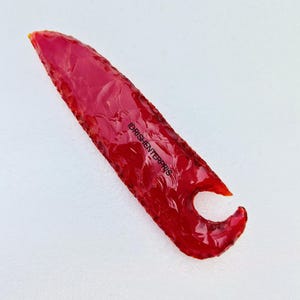 Beautiful Red Carnelian Glass Knife Hand Knapped Crystal Knives Stone ...