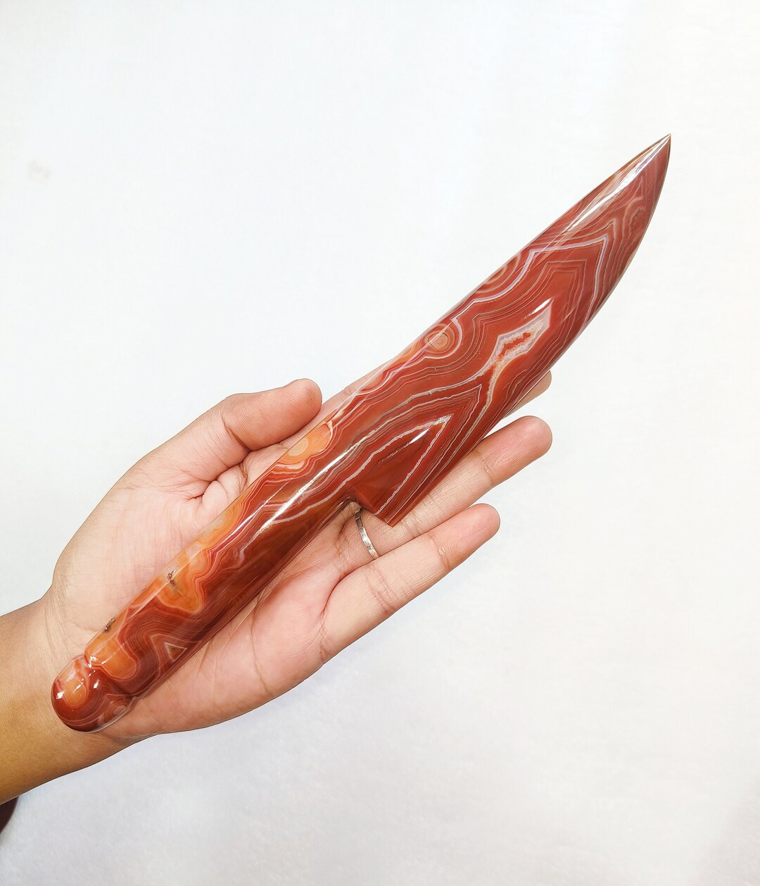 Unique Large Red Carnelian Knife Handmade Athame Rare Carnelian Hand ...