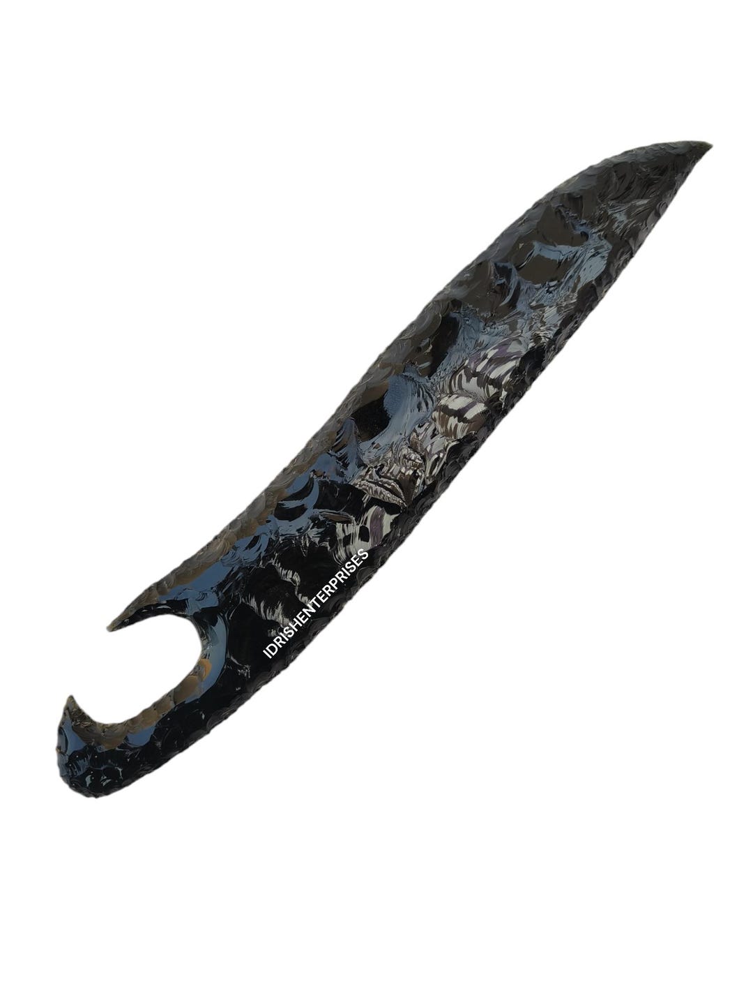 Hand Knapped Obsidian Athame, Personalized Volcanic Glass Dagger, 8-15 ...