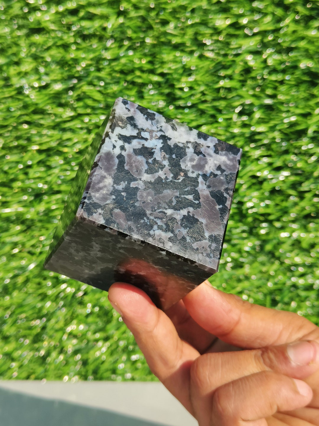 Natural Large Indigo Gabro Cube Crystal Cubes Hone Decor Crystal ...