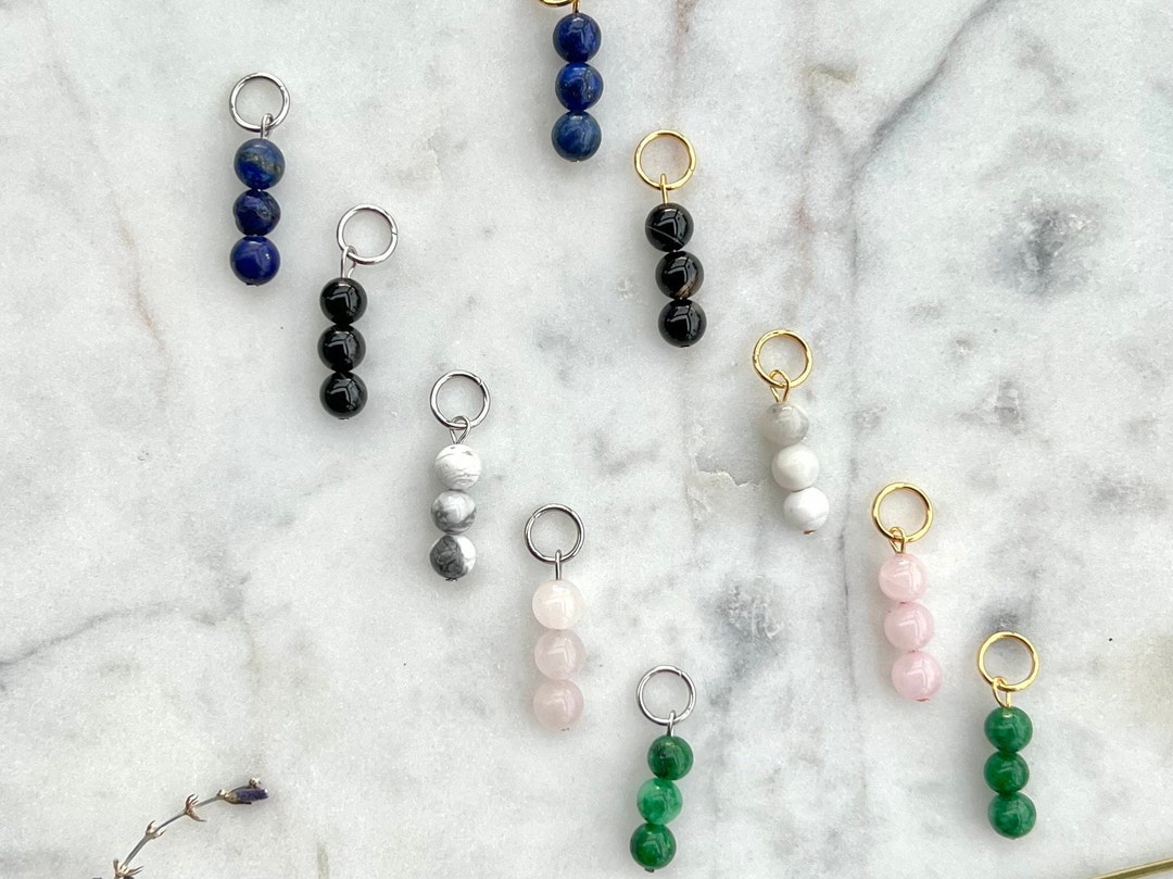 DANNA Natural Stone Charms, Pendant for Earrings or Necklace, Earrings ...