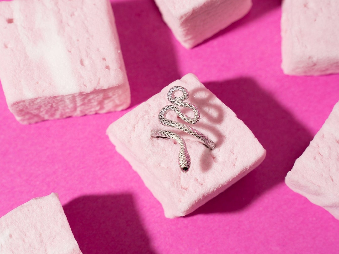 BEA Silver Snake Ring, 18K Gold Snake Ring, Silver Ring, Snake Ring ...