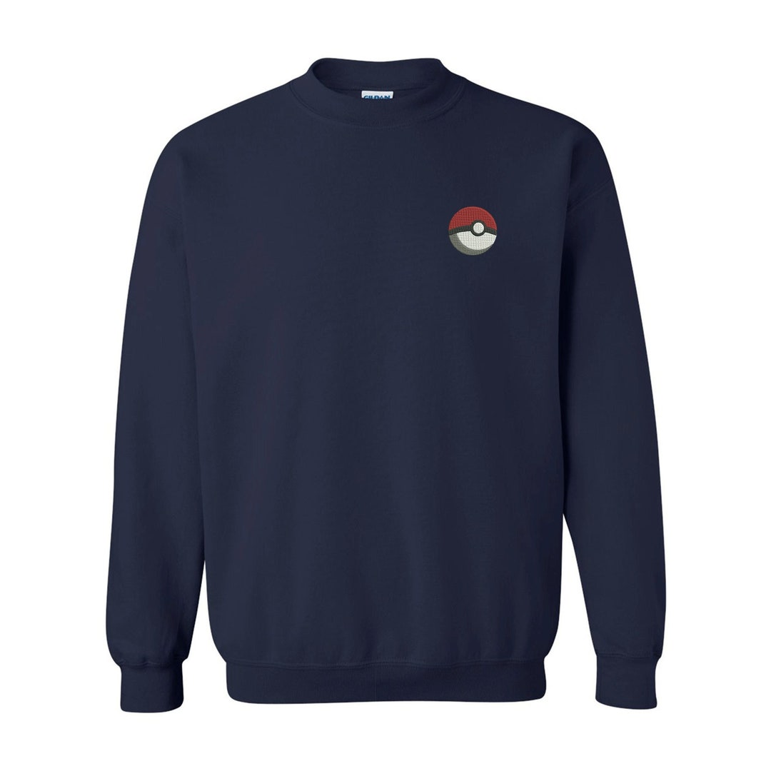 Pokeball Sweater, Pokemon Sweatshirt, Premium Unisex Embroidered ...