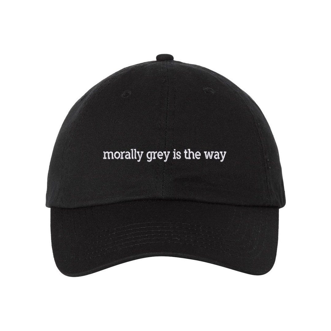 Morally Grey is the Way, Book Hat, Adjustable Dad Hat, Embroidered Cap ...