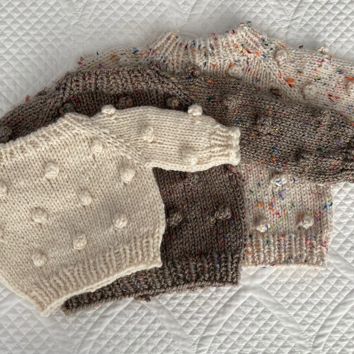 Baby Bobble Sweater Knitting Pattern (PDF) - Etsy
